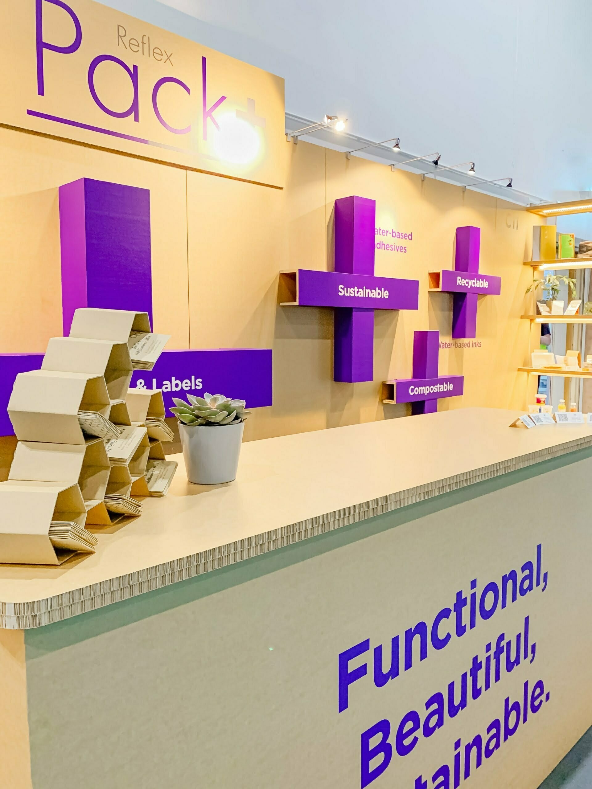 The grand reveal of our fully recyclable cardboard exhibition stand at ...